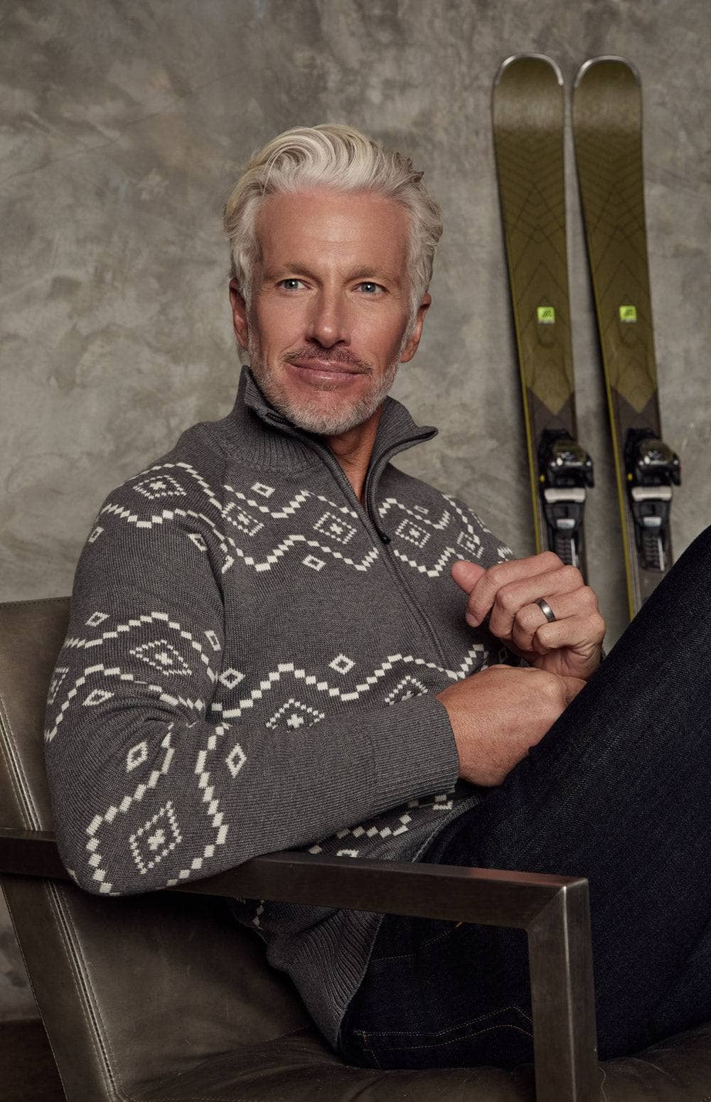Brody 1/2 Zip Sweater, Heather Grey | Alp N Rock