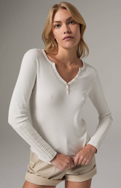 Lyla Henley Shirt, Off White | Alp N Rock | Women's Top Lyla Henley Shirt, Off White | Alp N Rock | Women's Top